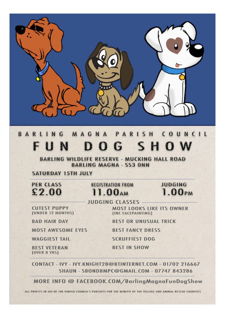 Barling Magna Fun Dog Show Saturday 15th July Barling Magna Parish barling-magna-fun-dog-show-saturday-15th-july-barling-magna-parish